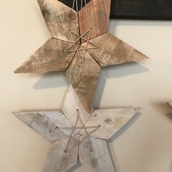 Wall Decor | Handmade Wood Stars | Poshmark